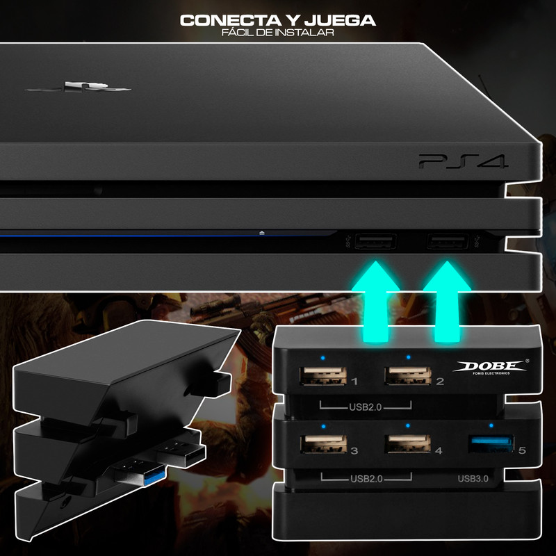 Ripley - HUB USB PARA PLAYSTATION 4 PRO EXTENSION USB RAC STORE