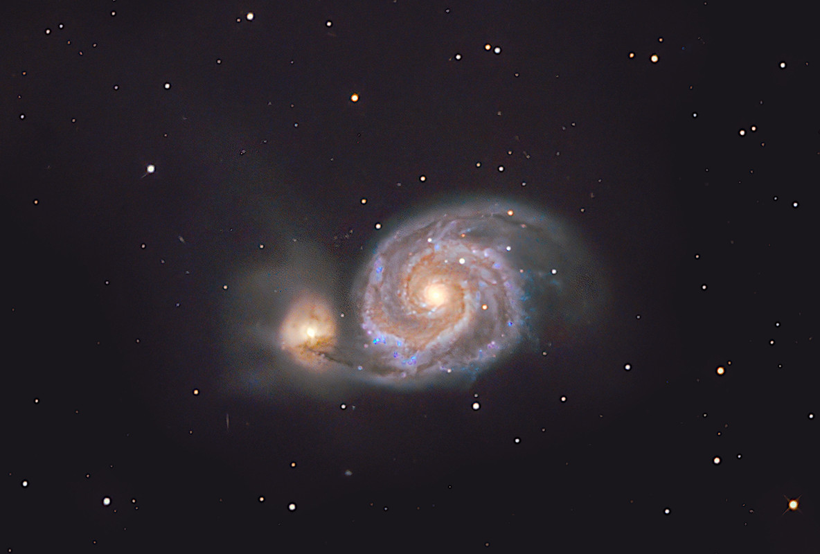 Segundo intento a M51 (Reprocesada) + probando Starnet