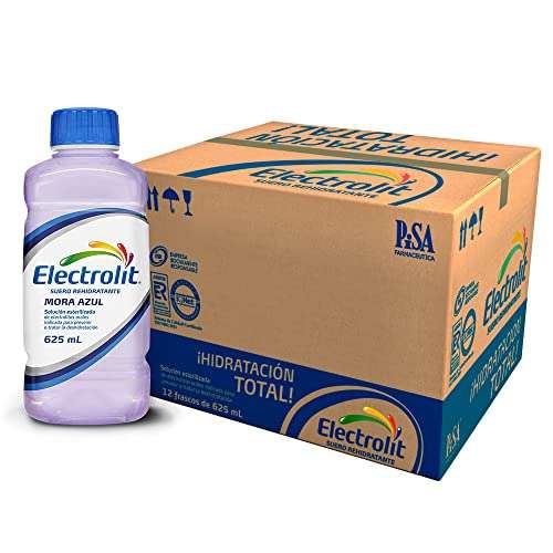 Amazon: 12 Pack de Electrolit Suero Rehidrantante, Sabor Mora Azul 625 ...