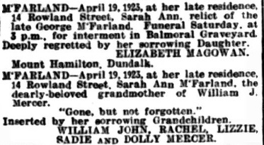 Grave record lena mercer