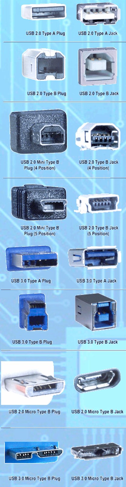 Tipos de puertos USB: Características, Conectores, Velocidades