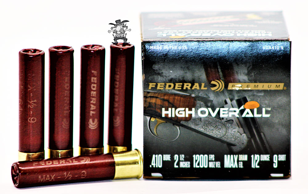 410 Premium FEDERAL HIGH OVERALL PREMIUM HI-BRASS 2½" 410 Shells #9 ...